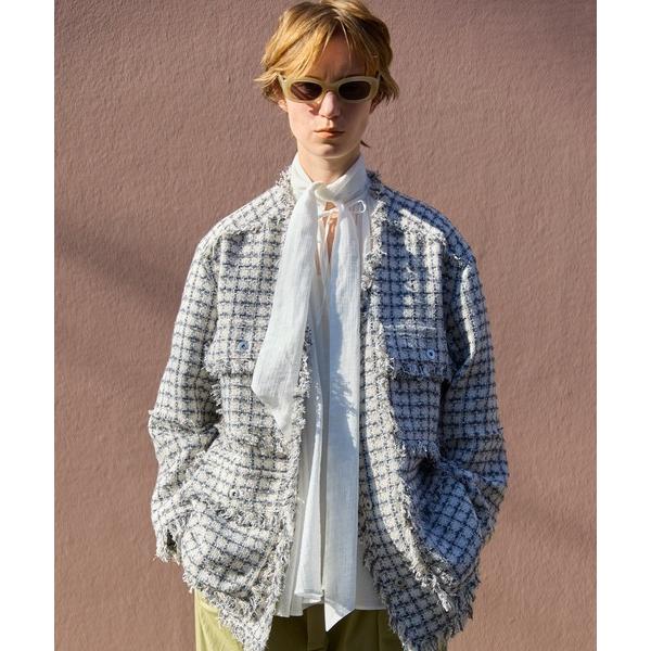 ZOZO問い合わせ番号:101446784ショップ:MAISON SPECIAL，メゾン スペシャルブランド:MAISON SPECIAL，メゾンスペシャル商品名:Fringe Tweed Long Jacket/フリンジツイードジャケット...