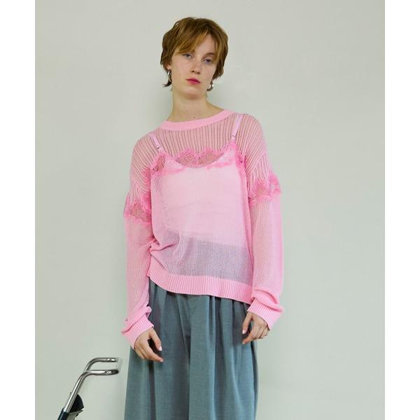 ZOZO問い合わせ番号:101446845ショップ:MAISON SPECIAL，メゾン スペシャルブランド:MAISON SPECIAL，メゾンスペシャル商品名:Lace-Combi Mesh Knit Pullover/レースコンビニッ...