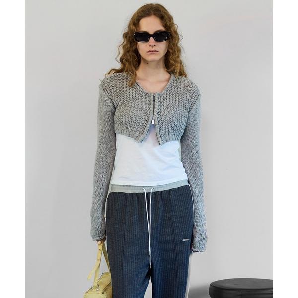 ZOZO問い合わせ番号:101446846ショップ:MAISON SPECIAL，メゾン スペシャルブランド:MAISON SPECIAL，メゾンスペシャル商品名:Zip Short Cardigan with Babouche Colla...