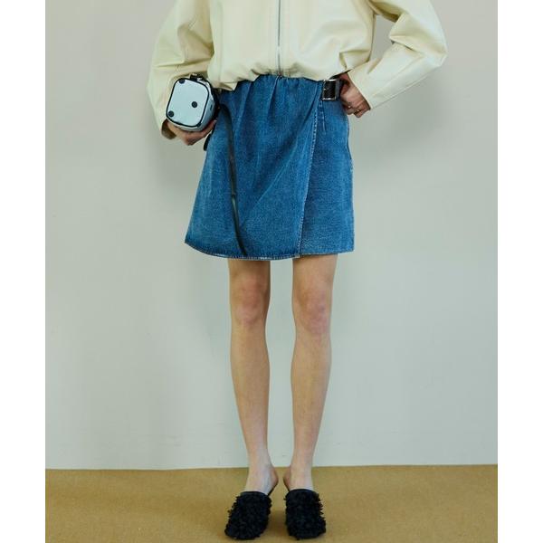 ZOZO問い合わせ番号:101446903ショップ:MAISON SPECIAL，メゾン スペシャルブランド:MAISON SPECIAL，メゾンスペシャル商品名:Drape Denim Culotte Skirt/ドレープデニムキュロット...