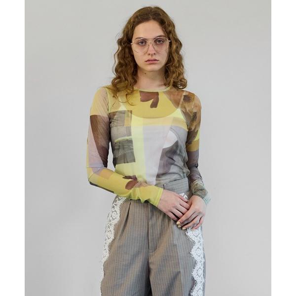 ZOZO問い合わせ番号:101446941ショップ:MAISON SPECIAL，メゾン スペシャルブランド:MAISON SPECIAL，メゾンスペシャル商品名:Photo Collage Mesh Tops/フォトコラージメッシュトップ...