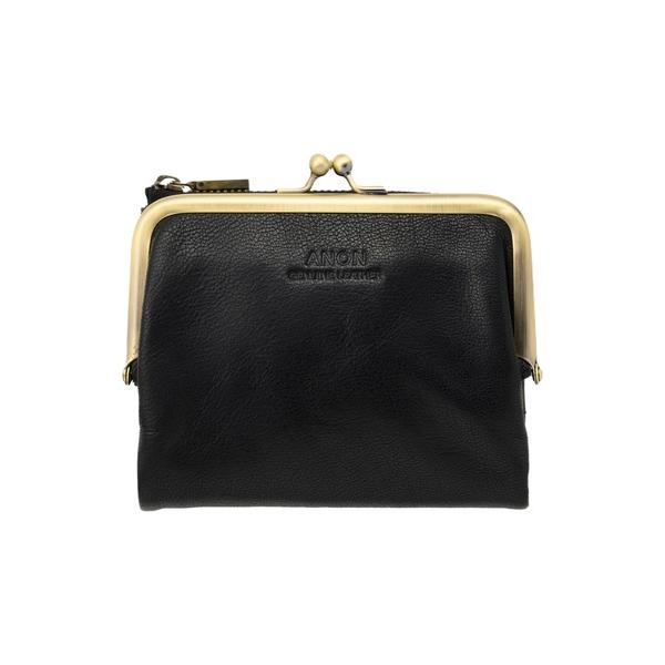 ZOZO問い合わせ番号:101447520ショップ:ABBEY MARKET，アビーマーケットブランド:ANON，アノン商品名:ゴートレザー・がま口二つ折り財布カテゴリ:財布/小物>財布ブランド品番:SL-G-2926素材:山羊革、ポ...