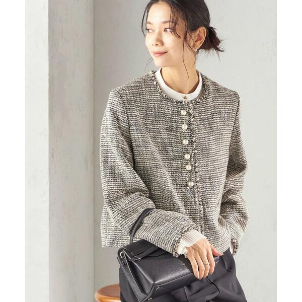 ZOZO問い合わせ番号:101447582ショップ:SHIPS for women，シップス フォー ウィメンブランド:SHIPS，シップス商品名:トライスピン 杢 ツイード パール モチーフ ボタン ジャケット（セレモニー対応可）カテゴリ...