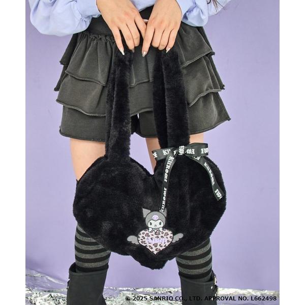 ZOZO問い合わせ番号:101447779ショップ:ANAP，アナップブランド:ANAP GiRL，アナップガール商品名:ANAPGIRL×【マイメロディ、クロミ】リボン付ハートファーバッグカテゴリ:バッグ>ショルダーバッグブランド品...