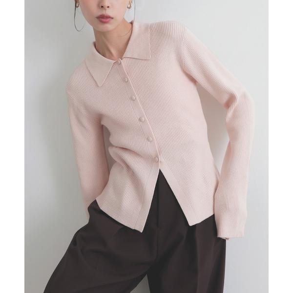 ZOZO問い合わせ番号:101447882ショップ:LIAN，リアンブランド:LIAN，リアン商品名:クルミボタンリブポロニットカテゴリ:トップス>ニット/セーターブランド品番:242-021R1453素材:レーヨン　52%　ポリエス...