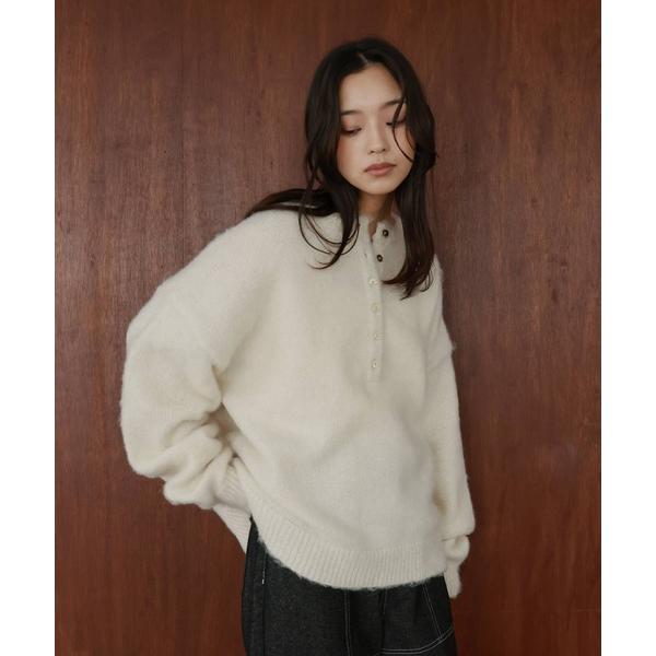 『タイムセール実施中』ZOZO問い合わせ番号:101448183ショップ:LIAN，リアンブランド:hellam，へラム商品名:ヘンリーネックシャギーニットカテゴリ:トップス>ニット/セーターブランド品番:242-071H1033素材...