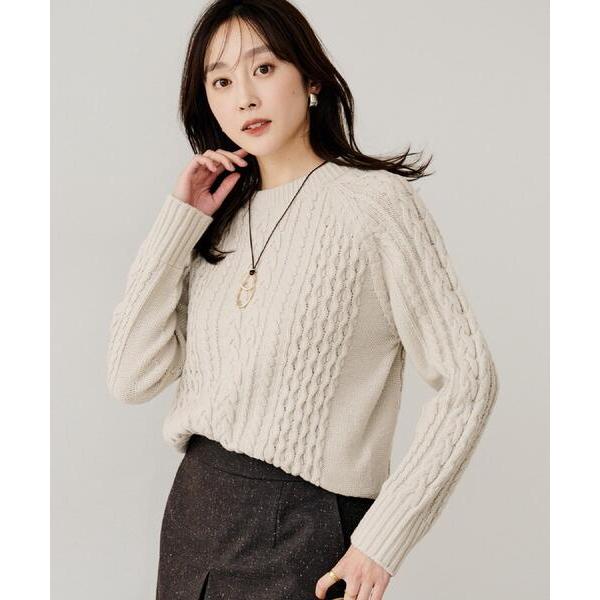 『セール実施中』ZOZO問い合わせ番号:101448649ショップ:UNTITLED，アンタイトルブランド:UNTITLED，アンタイトル商品名:【洗える】スポンディッシュ ケーブル柄ニットカテゴリ:トップス>ニット/セーターブランド...