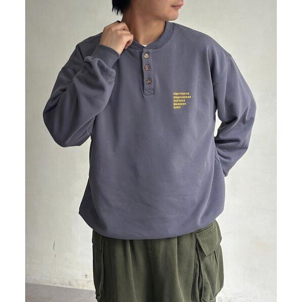 『セール実施中』ZOZO問い合わせ番号:101449681ショップ:CPCM，シーピーシーエムブランド:CPCM，シーピーシーエム商品名:古着ライク胸刺繍ヘンリースウェットカテゴリ:トップス>Tシャツ/カットソーブランド品番:PGM2...