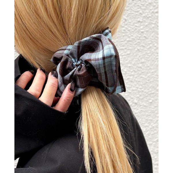 『タイムセール実施中』ZOZO問い合わせ番号:101449696ショップ:HIKA，ヒカブランド:rae，レイ商品名:【rae】チェック柄ボリュームシュシュカテゴリ:ヘアアクセサリー>シュシュブランド品番:rae-257カラー:ブラッ...