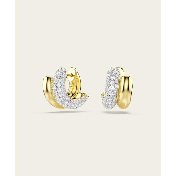ZOZO問い合わせ番号:101449781ショップ:SWAROVSKI，スワロフスキーブランド:SWAROVSKI，スワロフスキー商品名:【公式】【スワロフスキー】Dextera フープピアス， ラウンドカット， ミニ， ホワイト， ゴール...