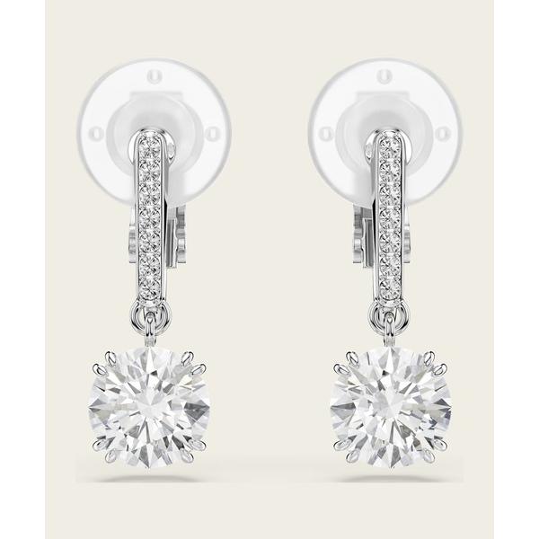 ZOZO問い合わせ番号:101449795ショップ:SWAROVSKI，スワロフスキーブランド:SWAROVSKI，スワロフスキー商品名:【公式】【スワロフスキー】Stilla クリップイヤリング， ラウンドカット， パヴェ， ホワイト， ...