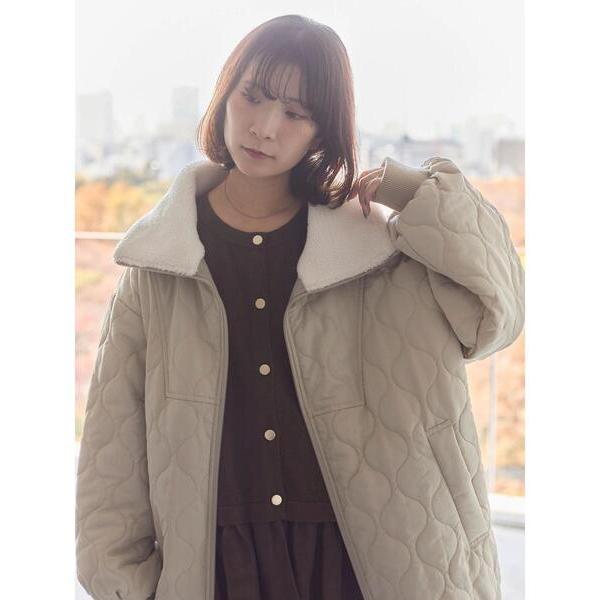 『セール実施中』ZOZO問い合わせ番号:101481916ショップ:Samansa Mos2，サマンサ モスモスブランド:Samansa Mos2 blue，サマンサモスモスブルー商品名:衿ボアキルトジャケットカテゴリ:ジャケット/アウター...