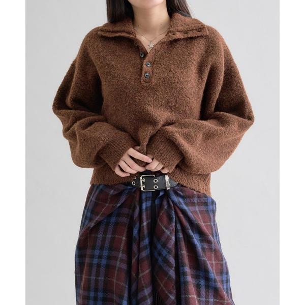 『セール実施中』ZOZO問い合わせ番号:101482541ショップ:epnok，エプノックブランド:EPNK，イーピーエヌケー商品名:Dual-Neck Mulch Button Knit / デュアルネック マルチボタンニットカテゴリ:ト...