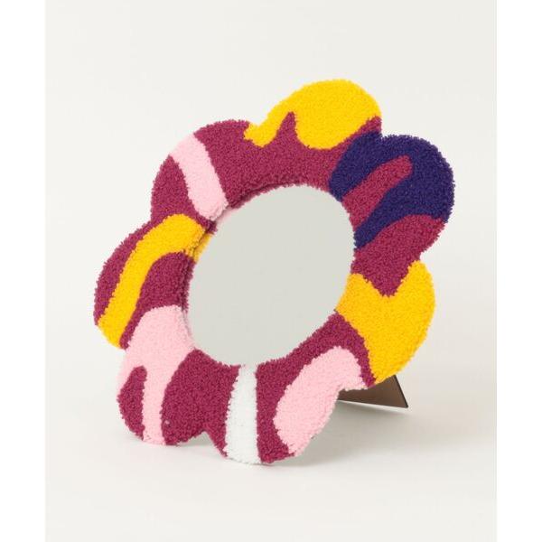 『タイムセール実施中』ZOZO問い合わせ番号:101482695ショップ:VIBGYOR，ヴィブジョーブランド:Ein，アイン商品名:Ein/フラワーデザイン モコモコ ボア ミラーカテゴリ:インテリア>ミラーブランド品番:ZAKK1...