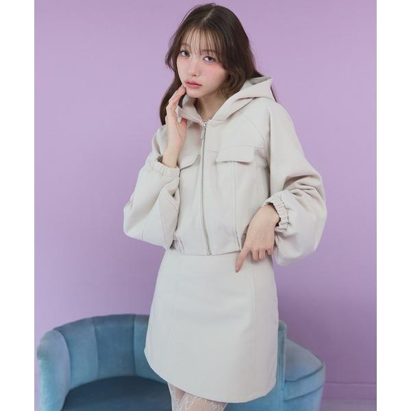 『タイムセール実施中』ZOZO問い合わせ番号:101482973ショップ:REDYAZEL，レディアゼルブランド:REDYAZEL，レディアゼル商品名:【セットアップ可能】ビッグスリーブフードショートブルゾンカテゴリ:ジャケット/アウター&...