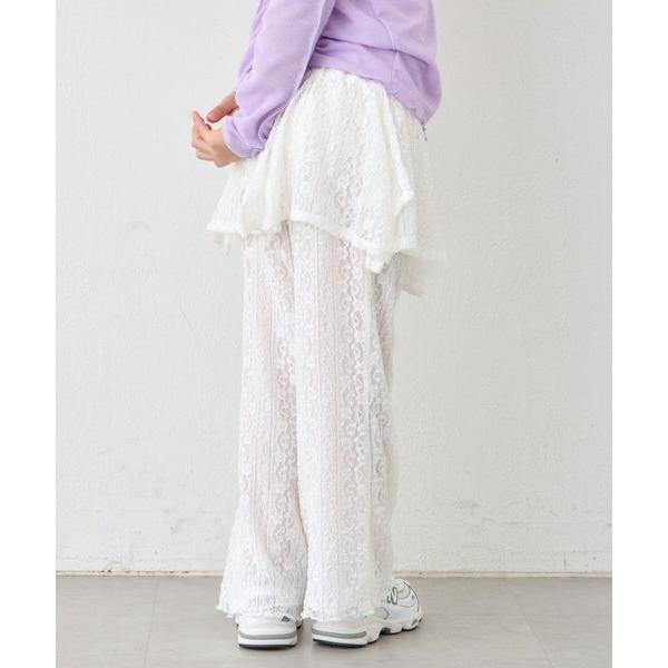 ZOZO問い合わせ番号:101483398ショップ:CIAOPANIC TYPY，チャオパニックティピーブランド:CIAOPANIC TYPY，チャオパニックティピー商品名:【KIDS】レースヘムラインレイヤードパンツ≪ジュニアサイズあり≫...