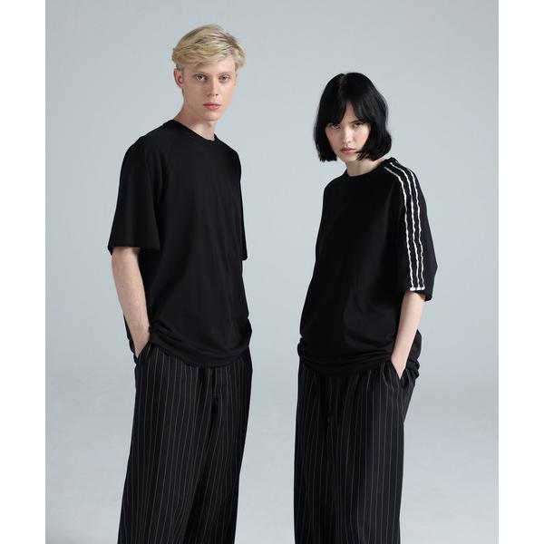 ZOZO問い合わせ番号:101483549ショップ:Y-3，ワイスリーブランド:Y-3，ワイスリー商品名:Y-3 RAW EDGE 3 STRIPES SHORT SLEEVE TEEカテゴリ:トップス>Tシャツ/カットソーブランド品...