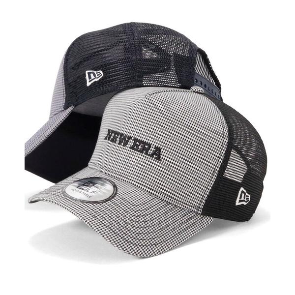 ZOZO問い合わせ番号:101483581ショップ:ONSPOTZ，オンスポッツブランド:NEW ERA，ニューエラ商品名:ニューエラ ゴルフメッシュキャップ 9FORTYA-FRAME ハウンドトゥースカテゴリ:帽子>キャップブラン...