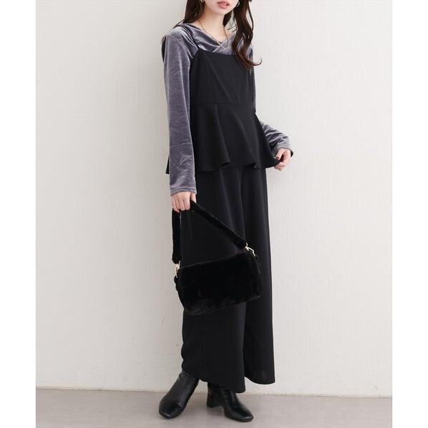 ZOZO問い合わせ番号:101484877ショップ:natural couture，ナチュラルクチュールブランド:natural couture，ナチュラルクチュール商品名:ストレッチぺプラムオールインワンカテゴリ:オールインワン・サロペッ...