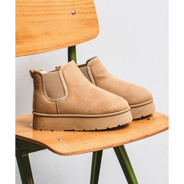 『タイムセール実施中』ZOZO問い合わせ番号:101485167ショップ:Revo.，レヴォブランド:MEI，メイ，Revo.，レボ商品名:【MEI メイ】MOUTON SIDE GORE BOOTS スエードライク サイドゴア ショートブ...