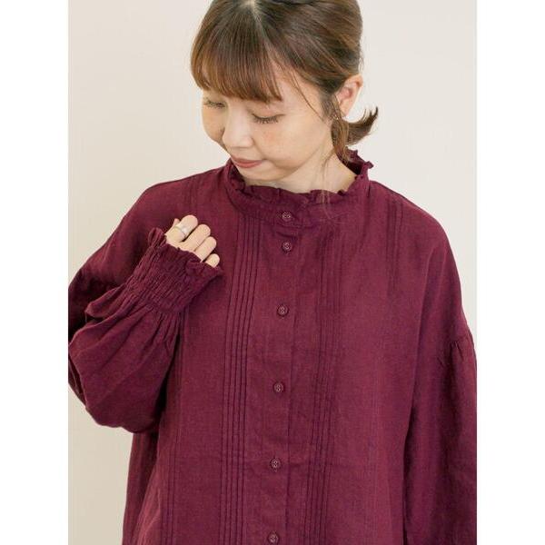 『タイムセール実施中』参考価格：7，590円発売時期：2025年09月コンディション：B（目立つ使用感なし）使用感が少ない、または気にならないアイテム首周り：色あせ参考商品名：【Cross×Linen】ピンタックブラウス参考品番：27011...