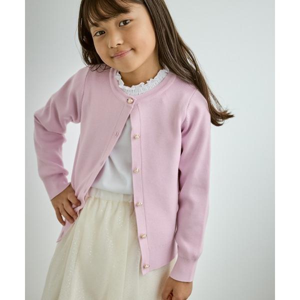 ZOZO問い合わせ番号:101516698ショップ:ROPE' PICNIC，ロぺピクニックブランド:ROPE' PICNIC，ロペピクニック商品名:【KIDS/キッズ】アソートボタンマシュマロニットカーディガン/イージーケア・リンクコーデ...