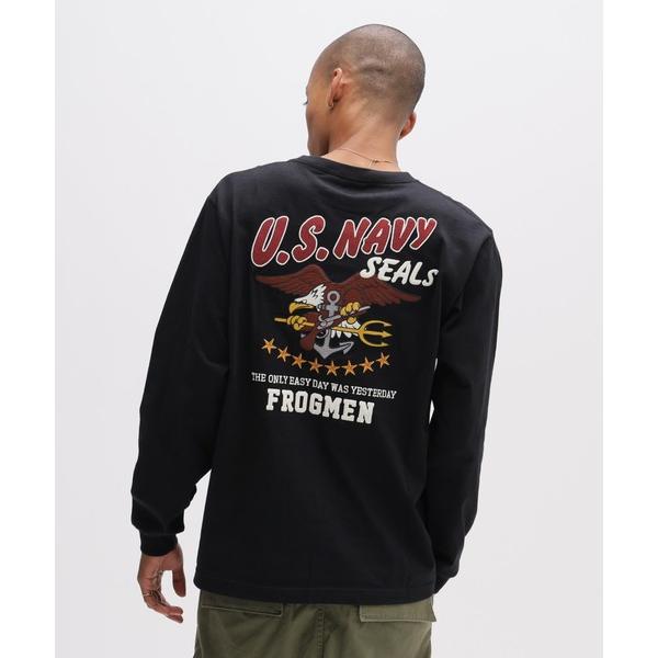 『セール実施中』ZOZO問い合わせ番号:101517182ショップ:AVIREX，アヴィレックスブランド:AVIREX，アヴィレックス商品名:《WEB＆DEPOT限定》EMB L/S T-SHIRT NAVY SEALSカテゴリ:トップス&...