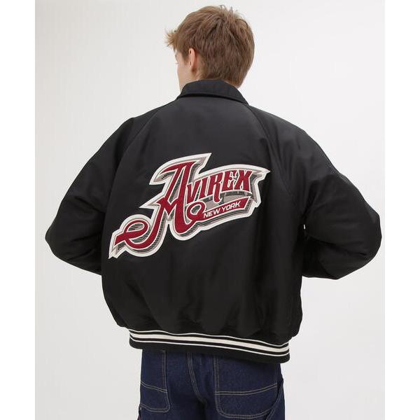 『セール実施中』ZOZO問い合わせ番号:101517186ショップ:AVIREX，アヴィレックスブランド:AVIREX，アヴィレックス商品名:《WEB＆DEPOT限定》NYLON VARSITY JACKET / ナイロン バーシティージャ...