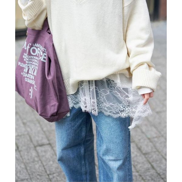 ZOZO問い合わせ番号:101517606ショップ:IENA，イエナブランド:SLOBE IENA，スローブイエナ商品名:《追加4》レースコンビカットソーカテゴリ:トップス>Tシャツ/カットソーブランド品番:2507091203444...