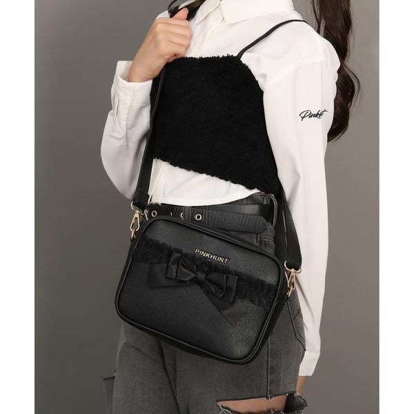 ZOZO問い合わせ番号:101518242ショップ:BABYDOLL，ベビードールブランド:PINKHUNT，ピンクハント商品名:PINKHUNT リボンショルダーバッグ 1351カテゴリ:バッグ>ショルダーバッグブランド品番:PH-...