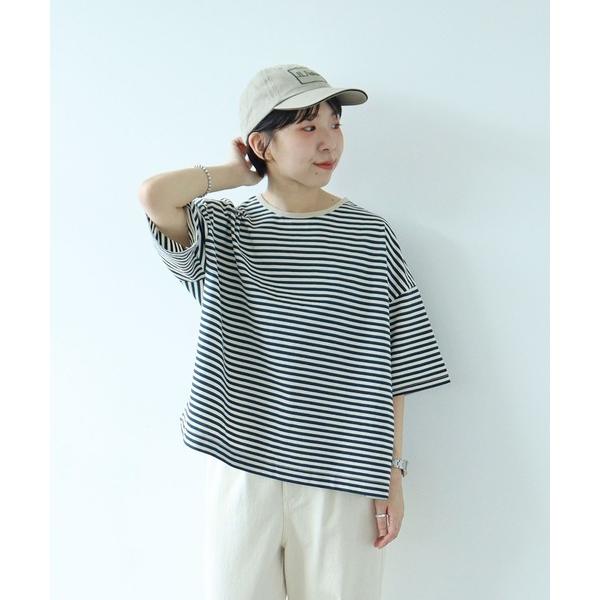 ZOZO問い合わせ番号:101520843ショップ:PAR ICI，パーリッシィブランド:PAR ICI，パーリッシィ商品名:ボーダー配色バインダー 5分袖BIG Tシャツ【SEASON COLOR】カテゴリ:トップス>Tシャツ/カッ...