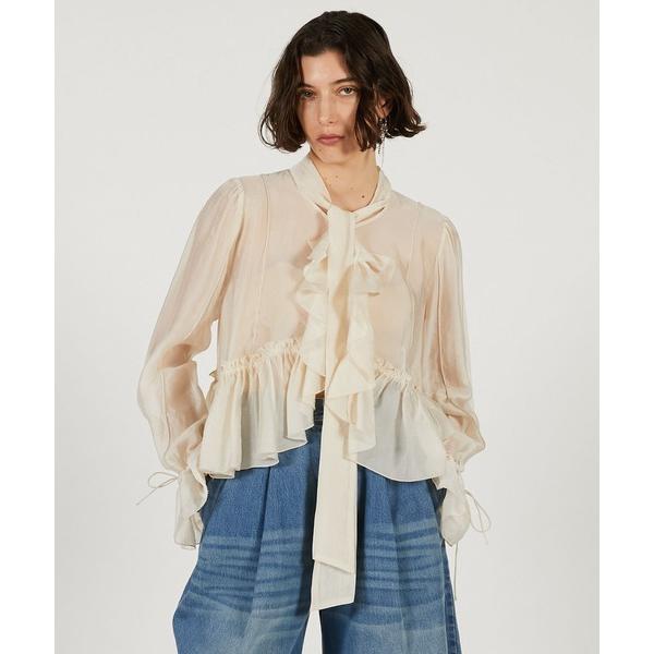 ZOZO問い合わせ番号:101524689ショップ:PRANK PROJECT，プランクプロジェクトブランド:PRANK PROJECT，プランクプロジェクト商品名:ラッフルボウタイブラウス / Ruffle Bow Tie Blouseカ...