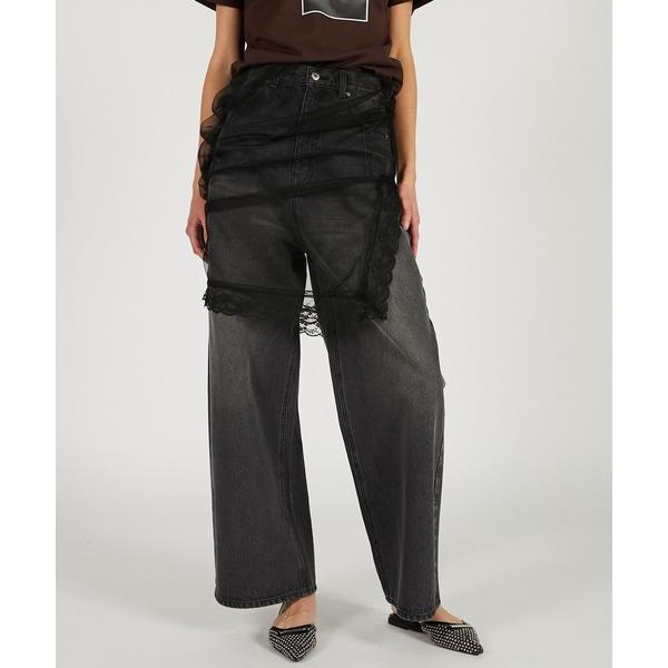 ZOZO問い合わせ番号:101524729ショップ:PRANK PROJECT，プランクプロジェクトブランド:PRANK PROJECT，プランクプロジェクト商品名:チュールスカートレイヤードデニム / Tulle Skirt Layere...