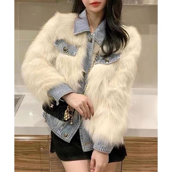 『タイムセール実施中』ZOZO問い合わせ番号:101562163ショップ:SpRay，スプレイブランド:SpRay，スプレイ商品名:デニム切替ファーブルゾンカテゴリ:ジャケット/アウター>ブルゾンブランド品番:025160192050...