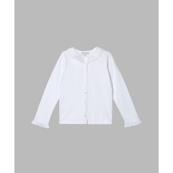 ZOZO問い合わせ番号:101562770ショップ:agnes b.，アニエスベーブランド:agnes b.，アニエスベー商品名:キッズ コットン フリル レース ブラウス ”Volant Dentelle”カテゴリ:トップス>シャツ...