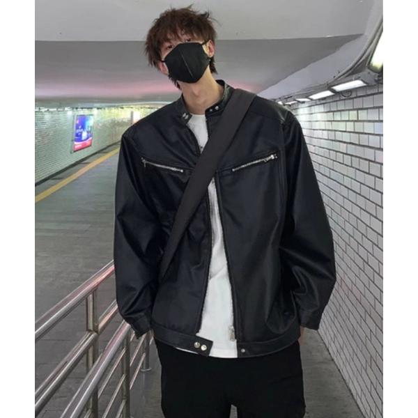『セール実施中』参考価格：9，900円発売時期：2024年11月コンディション：A（使用感なし）数回使用した程度で使用感が感じられないアイテム参考商品名：シングルブレスト ライダースブルゾン フェイクレザージャケット チンスト付き参考品番：...