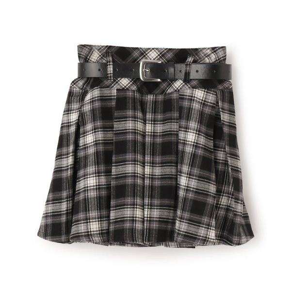 ZOZO問い合わせ番号:101604514ショップ:NARUMIYA ONLINE，ナルミヤ オンラインブランド:LOVETOXIC，ラブトキシック商品名:【起毛】ベルトつきチェックプリーツスカートカテゴリ:スカート>スカートブランド...