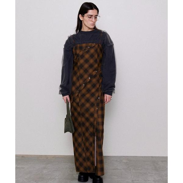 参考価格：24，200円発売時期：2024年07月コンディション：A（使用感なし）数回使用した程度で使用感が感じられないアイテム参考商品名：Button Slit Checkered Camisole Maxidresses/ボタンスリット...