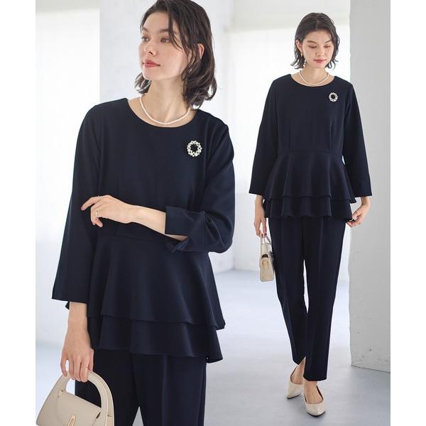 『タイムセール実施中』ZOZO問い合わせ番号:101655740ショップ:GeeRA，ジーラブランド:GeeRA，ジーラ商品名:【２点セット】ペプラムティアードブラウスセットアップカテゴリ:フォーマルスーツ/小物>スーツセットブランド...