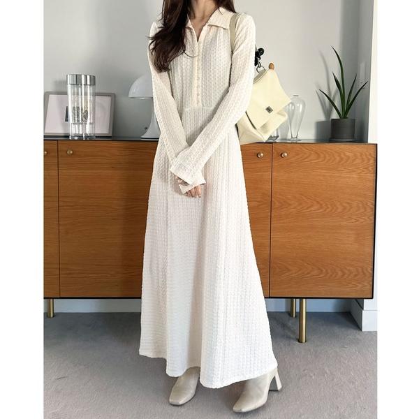 『タイムセール実施中』ZOZO問い合わせ番号:101655772ショップ:GeeRA，ジーラブランド:GeeRA，ジーラ商品名:ポロ襟表面感素材マーメイドワンピースカテゴリ:ワンピース/ドレス>ワンピースブランド品番:209018素材...