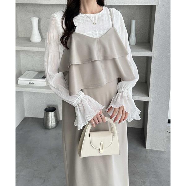 『タイムセール実施中』ZOZO問い合わせ番号:101655775ショップ:GeeRA，ジーラブランド:GeeRA，ジーラ商品名:【S-LLサイズ展開】春夏にぴったり！楽ちんすっきり見せ！フリルキャミワンピースカテゴリ:ワンピース/ドレス&g...