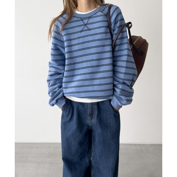 『セール実施中』ZOZO問い合わせ番号:101655830ショップ:CANAL JEAN，キャナルジーンブランド:CANAL JEAN，キャナルジーン，El mar，エルマール商品名:El mar　ラグランボーダートレーナーカテゴリ:トップ...