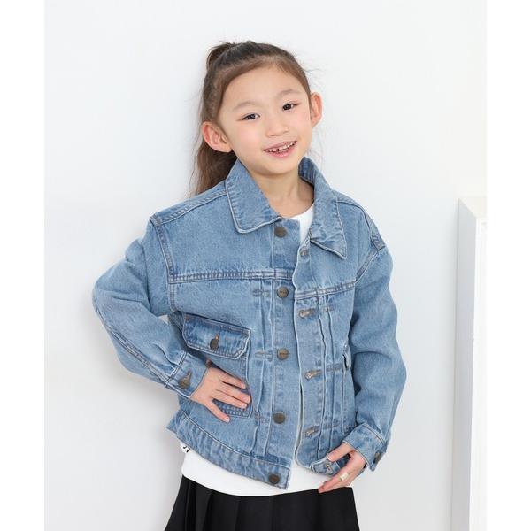 『タイムセール実施中』ZOZO問い合わせ番号:101655961ショップ:FUNALIVE，ファンアライブブランド:OMNES，オムネス，FUNALIVE，ファンアライブ商品名:ビッグシルエット デニムジャケット KIDSカテゴリ:ジャケッ...