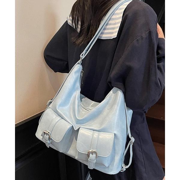 『セール実施中』ZOZO問い合わせ番号:101656125ショップ:Teem Store，チームストアブランド:pyornim，ピョルニム商品名:【26年春夏新作】【3WAY】ダブルフラップポケット ショルダー リュック トート バッグカテ...