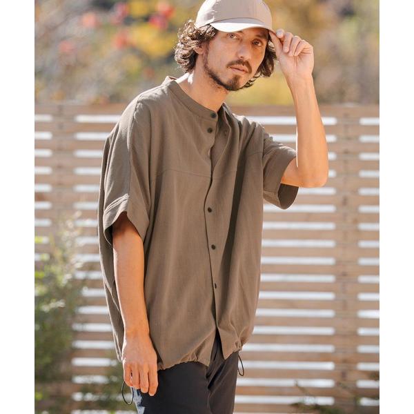 ZOZO問い合わせ番号:101656192ショップ:CAMBIO，カンビオブランド:CAMBIO，カンビオ商品名:mhs2479- Linen Rayon Dolman Sleeve Short Sleeve Shirts 半袖シャツ(S6...