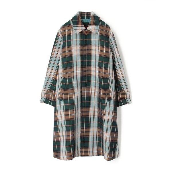 ZOZO問い合わせ番号:101656725ショップ:TOMORROWLAND，トゥモローランドブランド:CABaN，キャバン，TOMORROWLAND，トゥモローランド商品名:ポリエステル ビッグチェックジャカード ステンカラーコートカテゴ...