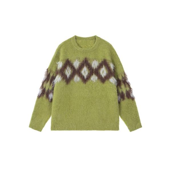 ZOZO問い合わせ番号:101657204ショップ:P L U M STORE，プラム ストアブランド:U:UME，ユーム商品名:Fur Argyle Pattern Sweaterカテゴリ:トップス>ニット/セーターブランド品番:C...