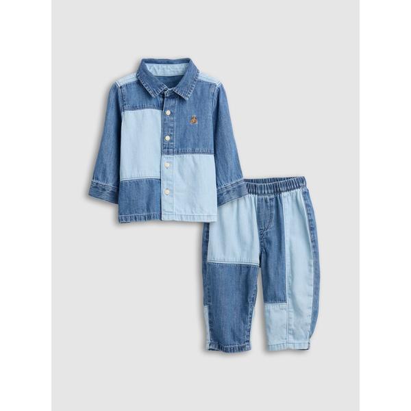 『タイムセール実施中』ZOZO問い合わせ番号:101657721ショップ:GAP，ギャップブランド:GAP，ギャップ商品名:ツートーン デニム コーデセット (ベビー)カテゴリ:ジャケット/アウター>セットアップブランド品番:8456...