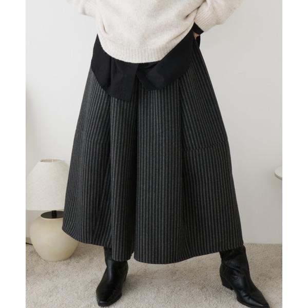 『タイムセール実施中』ZOZO問い合わせ番号:101658152ショップ:YARD PLUS/AUNT MARIE'S，ヤードプリュス/アントマリーズブランド:Libra Cue，リブラ キュー商品名:ストライプワイドクロップドパンツカテゴ...