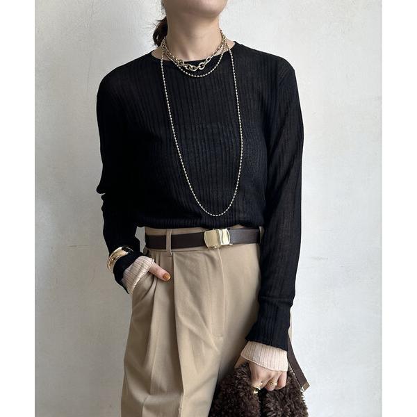 参考価格：9，790円発売時期：2024年10月コンディション：A（使用感なし）数回使用した程度で使用感が感じられないアイテム参考商品名：袖レイヤードシアーリブニット参考品番：DDZ1042305A0018【商品に関する注意事項】・こちらの...